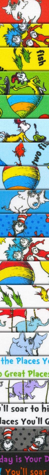 Robert Kaufman Fabrics A Little Dr. Suess Roll Up 40 2.5-inch Strips Jelly Roll Robert Kaufman RU-1044-40, Assorted Color