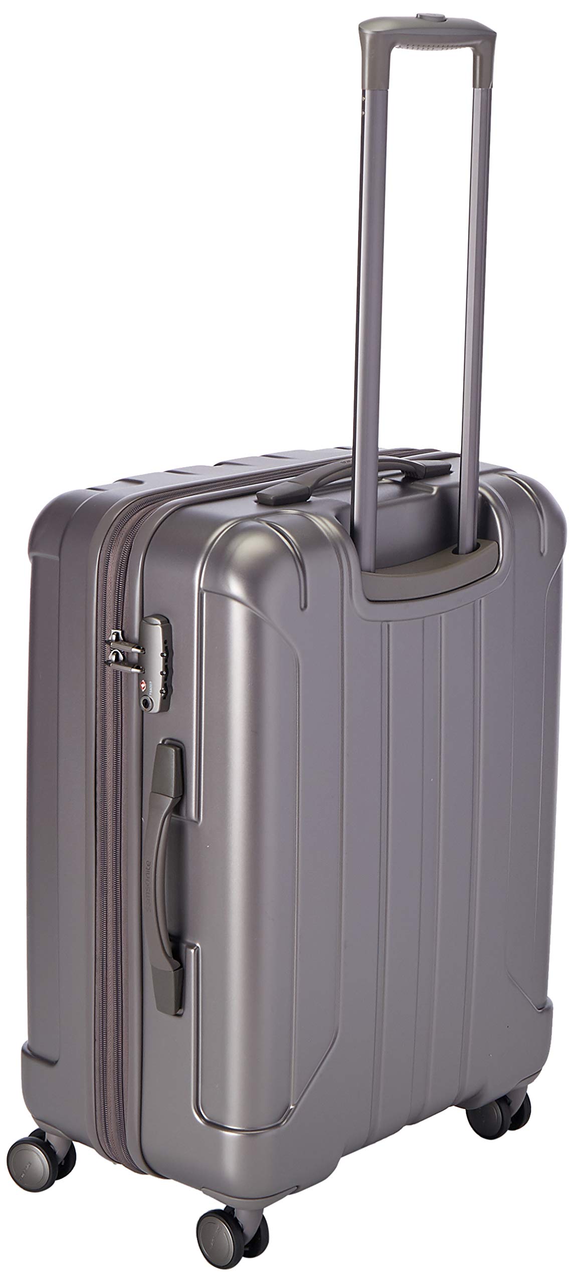 Samsonite Near Spinner 66/24 exp Unisex Medium Silver Polypropylene Luggage Bag TSA Approved AY8055002