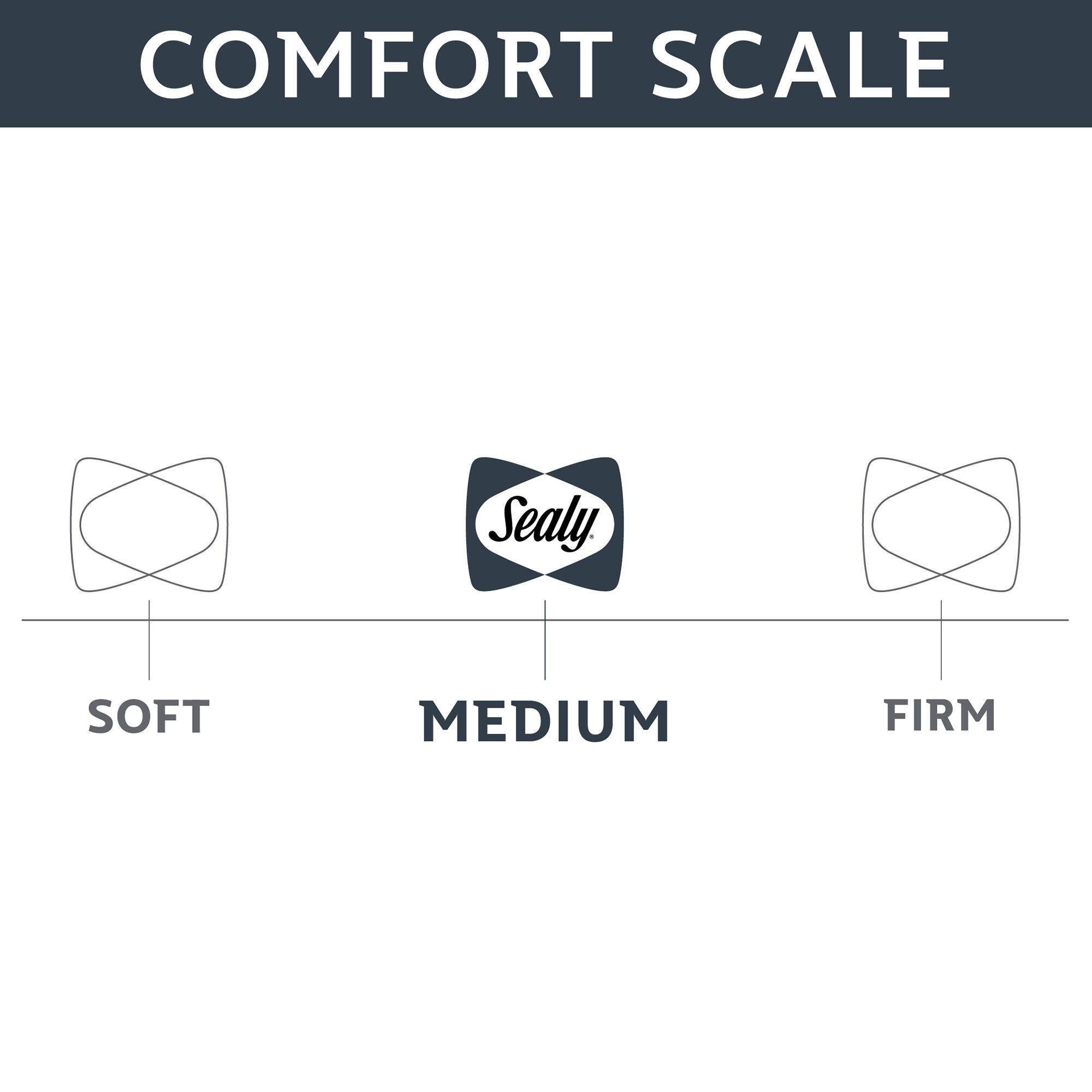 Sealy Essentials Cool & Comfort Reversible Cooling Pillow, Memory Foam, Standard/Queen, White, Queen Size (Pack of 1)