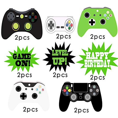 Video Game Decorations-48Pcs Video Game Party Decorations Game on Hanging Swirls Video Game Party Supplies