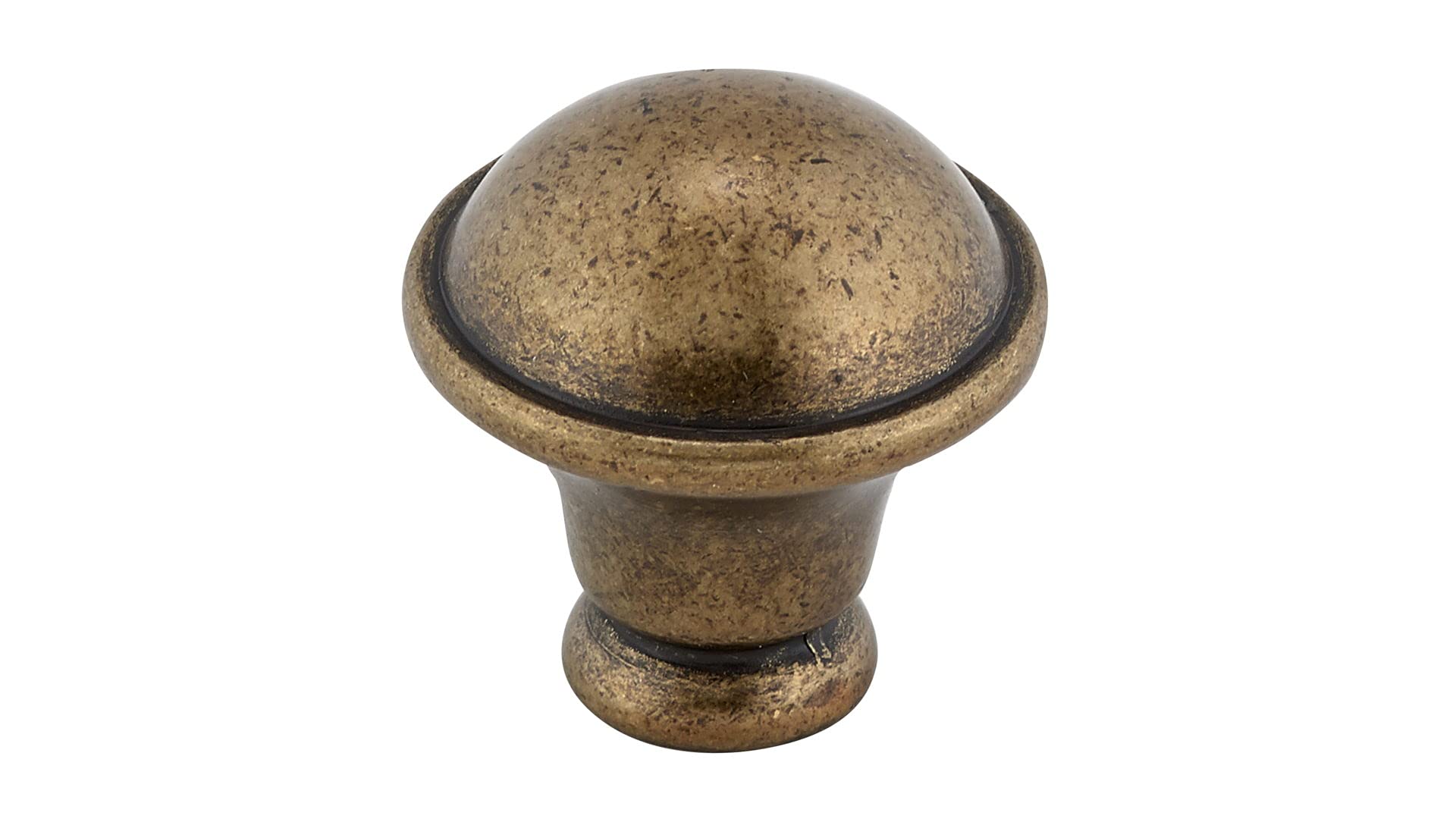 Richelieu Hardware BP872R3 Nantes Collection 1 1/4-inch (32 mm) Regency Brass Traditional Cabinet and Drawer Mushroom Knob for Kitchen, Bathroom, and Furniture