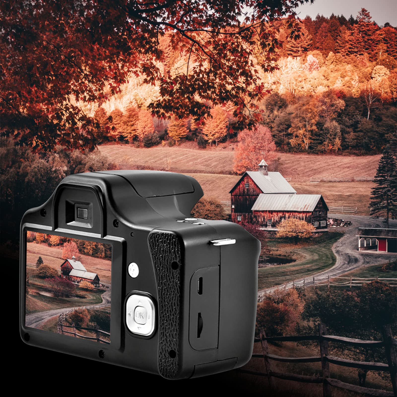 USB Digital Camera 1080p HD Long Focus SLR Digital Camera Built-in Microphone, 24 Megapixel Digital Camera 18X Digital Zoom 3 Inch TFT-LCD Digital Camera Electronic ππ§ππ’-π¬π‘ππ€π