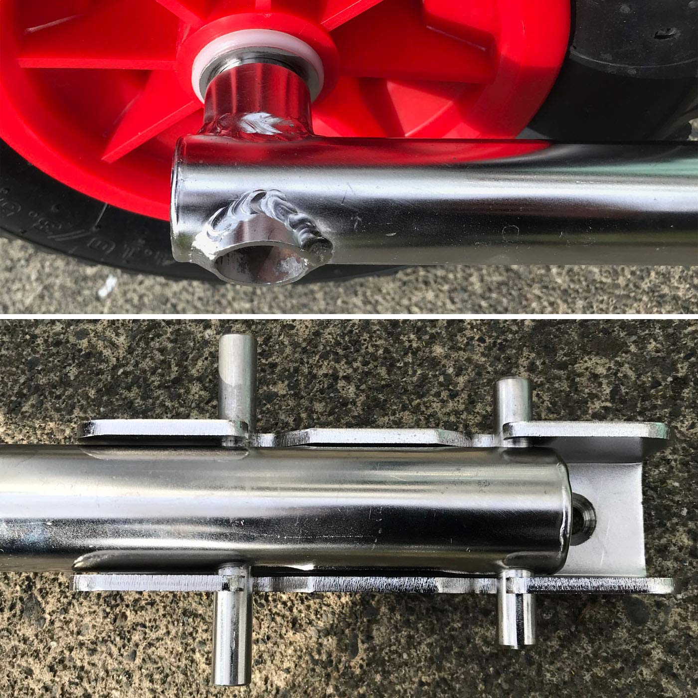 Seamax Stainless Steel Transom Launching Dolly with 12 Inches Wheels for Inflatable Boat and Aluminum Boat