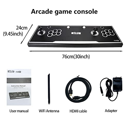 UNICO SNK Game Arcade, 44 Pre-loaded Genuine SNK Games, Two Joysticks for Two Player, HDMI Output to TV/Monitor