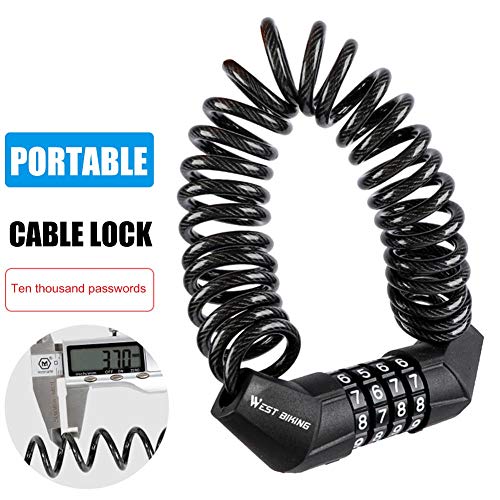 ZMYDZ Bicycle Lock Mountain Bike Lock Anti-Theft Password Combination Number Code Lock Fixed Bicycle Lock Portable Steel Cable Lock Bike Lock