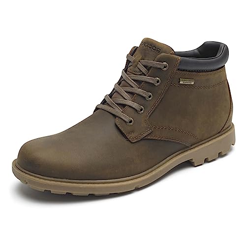 Rockport Men's Rugged Bucks Waterproof Boot, Boston tan, 10.5 W