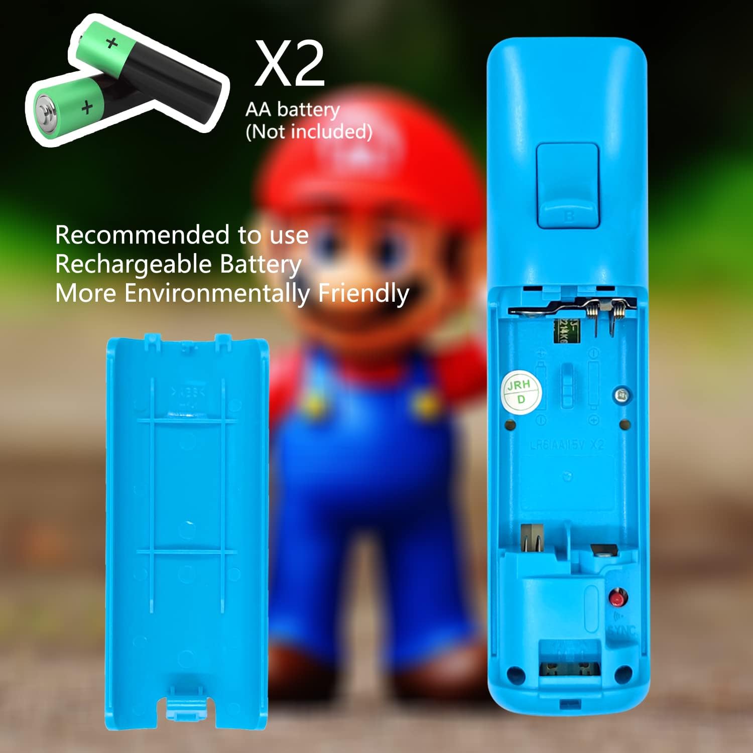 Yosikr Wii Controller 2 Pack, Wii Remote Controller with Silicone Case and Wrist Strap Compatible for Wii/Wii U (Yellow and Blue)