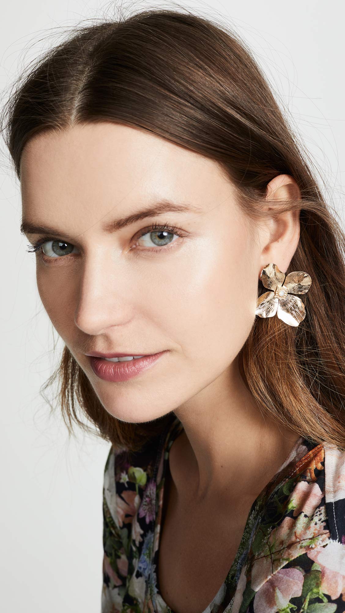 SHASHI Women's Blossom Earrings, Gold, One Size