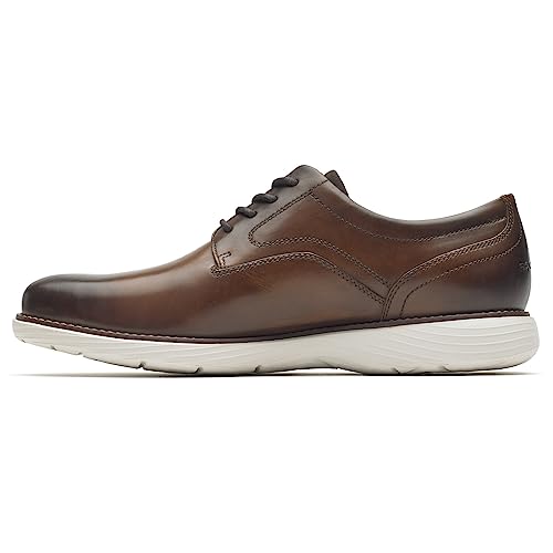 Rockport mens Garett Plain Toe Oxford, Cognac, 9.5 US