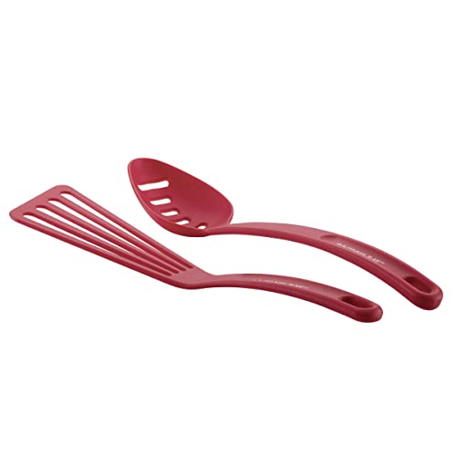 Rachael Ray Get Cooking! Nonstick Cookware Pots and Pans Set, Includes Baking Pan and Cooking Tools, 12 Piece - Burgundy,Red