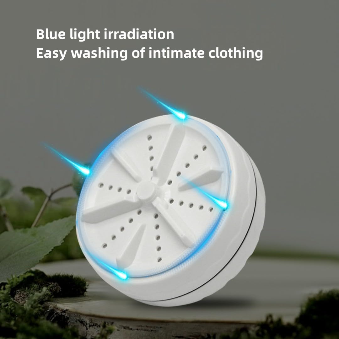 Portable Washing Machine，Ultrasonic Mini Multifunctional Washing Machine，Fully Automatic Turbine Mobile Cleaning Machine，Suitable for Travel, RV, Camping, Home or Apartment Laundry Used (Pink)