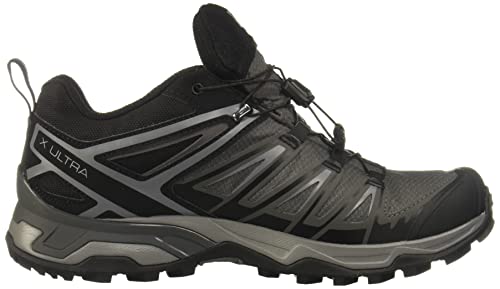 Salomon X Ultra 3 Gore-TEX Hiking Shoes for Men, Black/Magnet/Quiet Shade, 10.5
