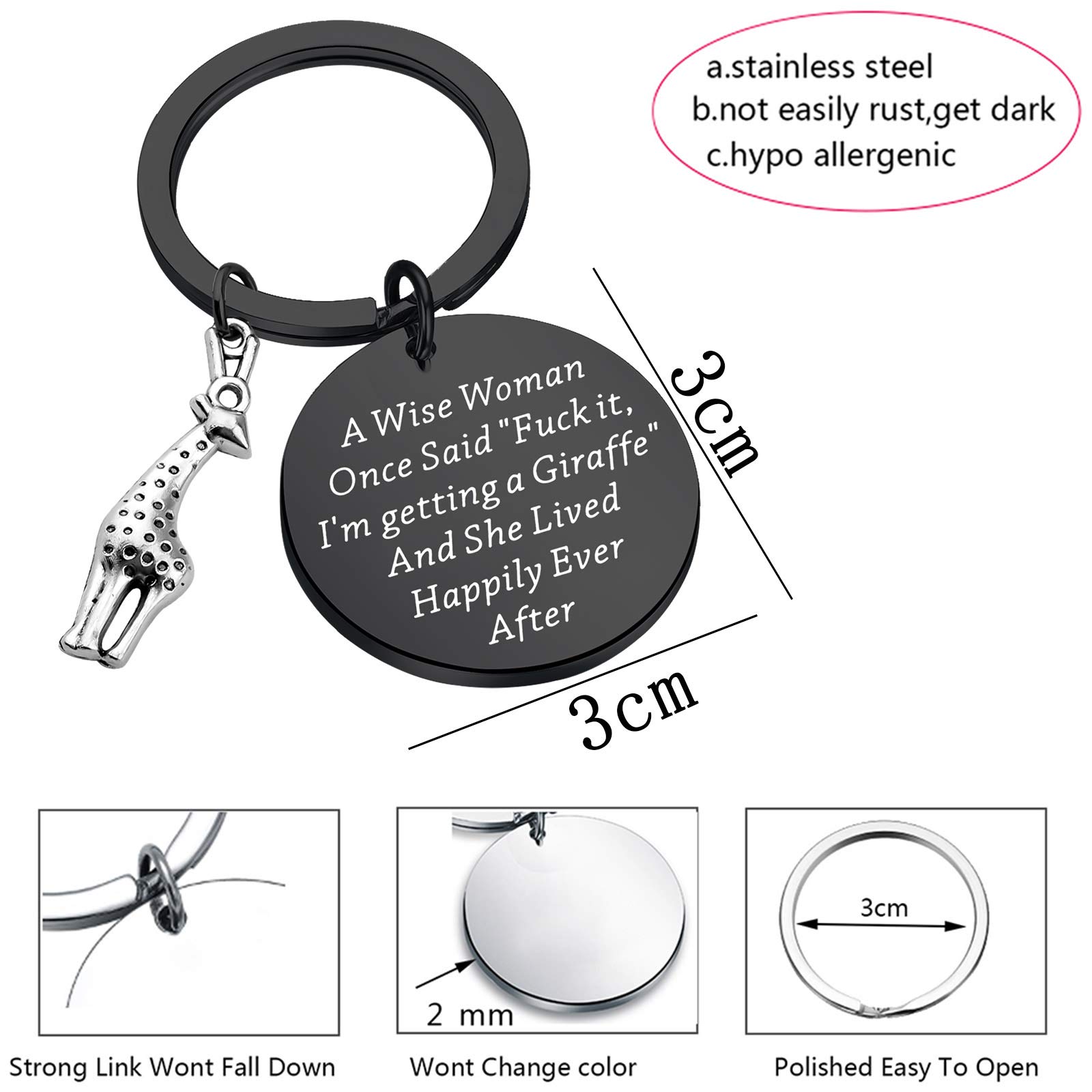 TGBJE Giraffe Jewelry Giraffe Gift Woman Motivation Gift Woman Divorce gift