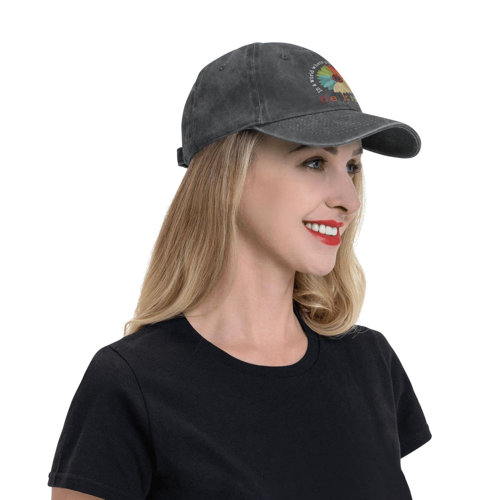 YOHTLENA Womens Mens Be Kind Baseball Cap Adjustable Washable Be Kind Hats Unisex Sport Caps