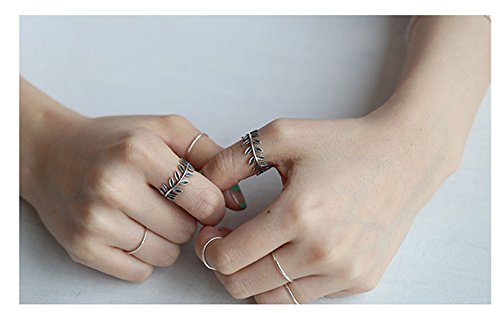 SILBERTALE Thin Knuckle Rings 925 Sterling Silver Midi Stacking Pinky Thumb Ring Band for Women Size 4.25