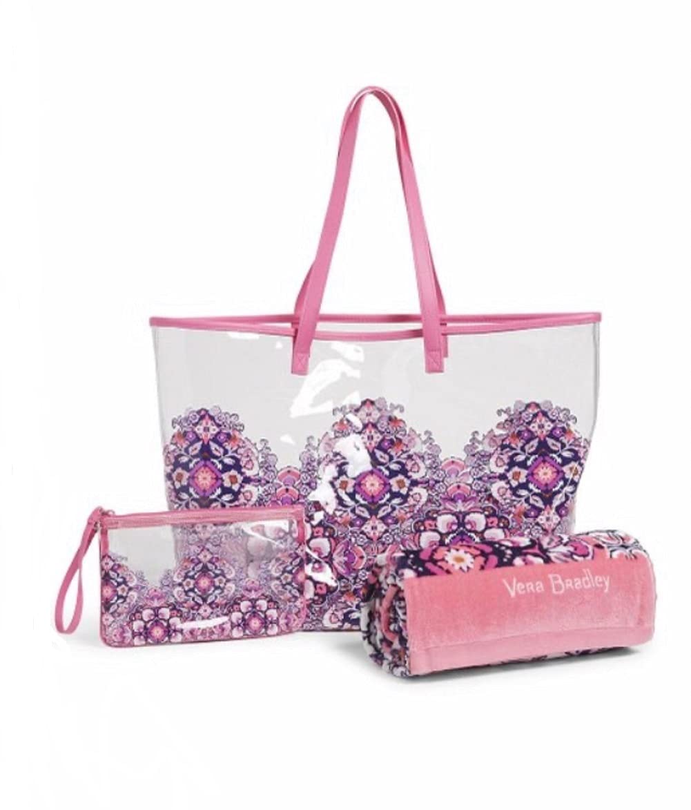 Vera Bradley Beach Bundle Tote - Magenta Medailion
