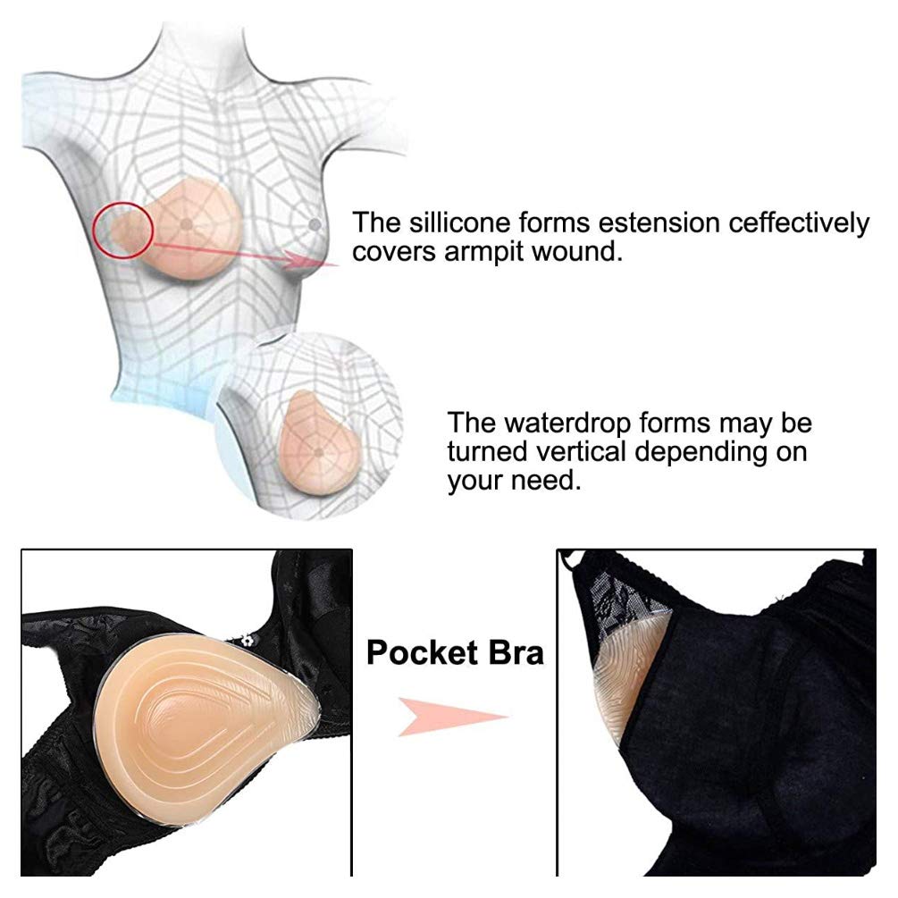 Silicone Breast Forms Mastectomy Prosthesis Crossdressers Transvestite Bra Enhancer Inserts One Piece A B C D Cup