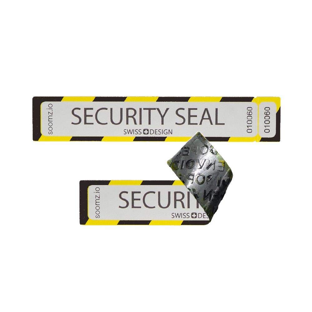 Security Seal | Tamper-Proof Labels | Make tampering Immediately Visible | Set of 25 in Practical case for on The go