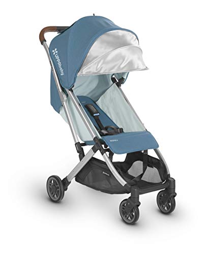 UPPAbaby Minu Stroller - Ryan (Teal Melange/Silver/Saddle Leather) + Minu Infant Car Seat Adapter for MESA + Mesa Infant Car Seat - Jake (Black)