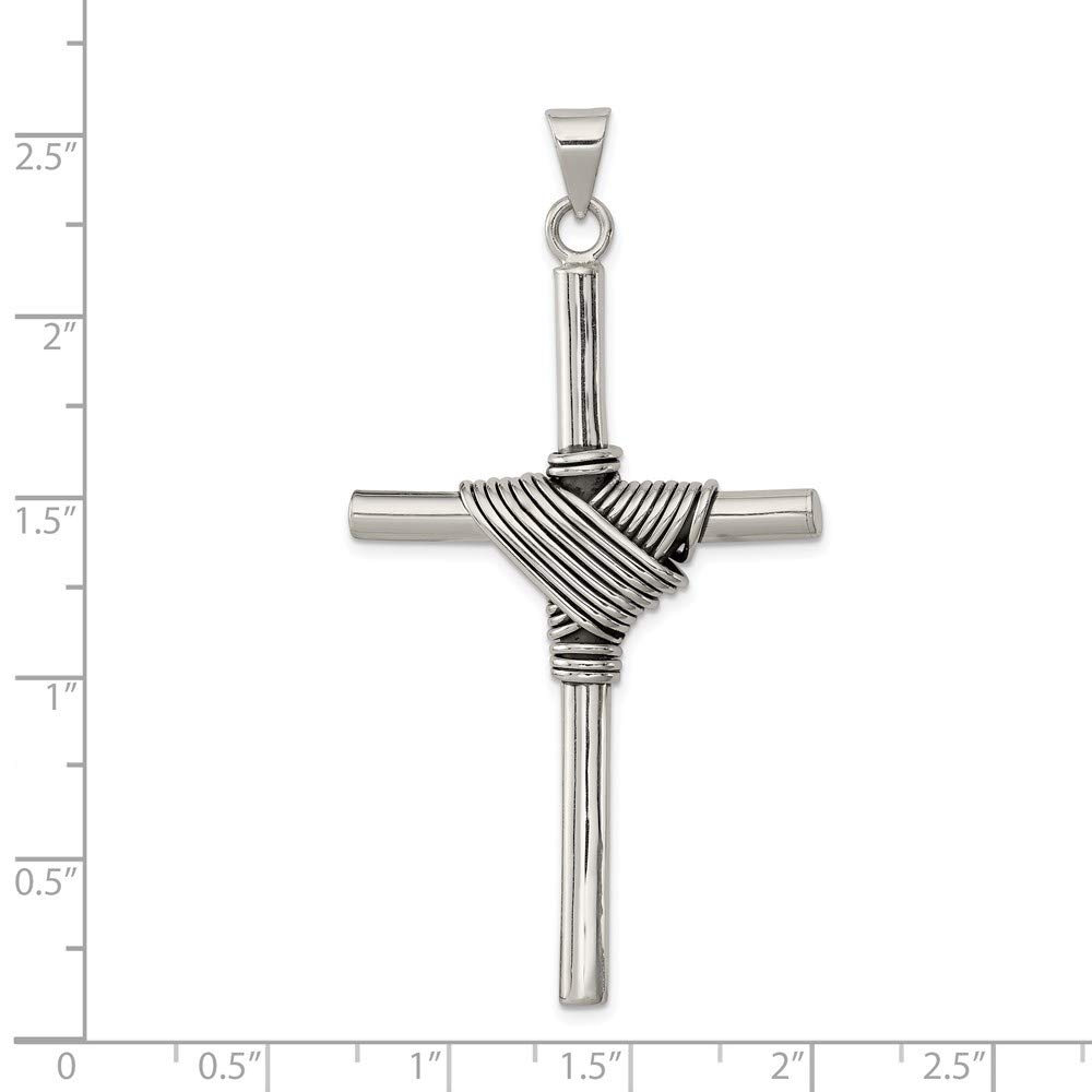 Sterling Silver Antiqued Cross Pendant QQC6608