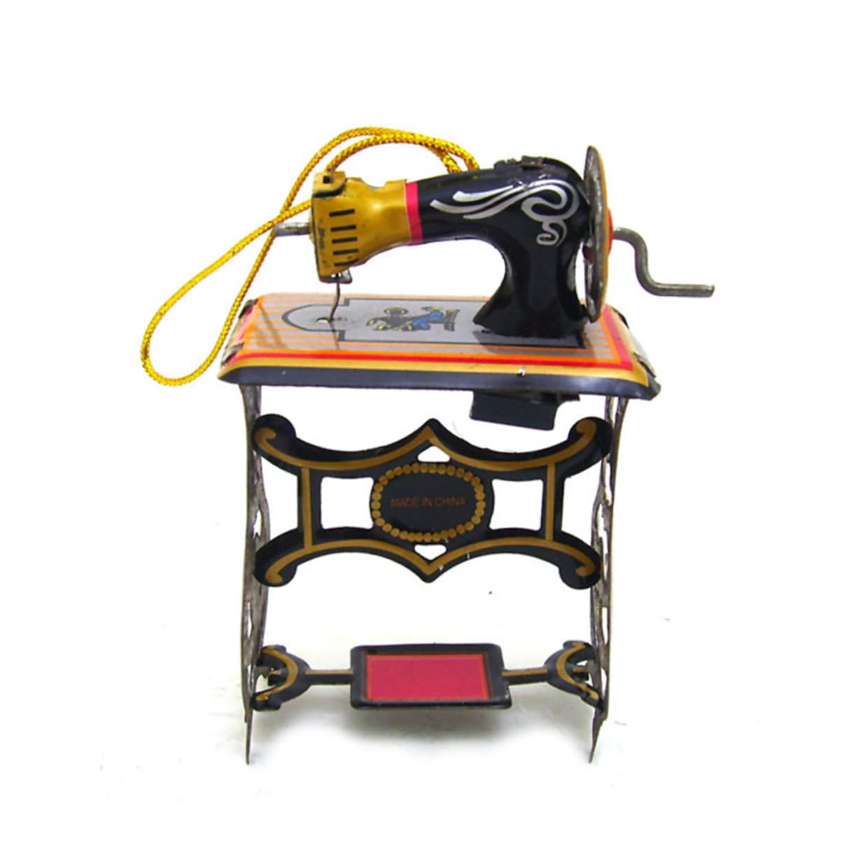 SAFIGLE 1pc Mini Sewing Machine Miniatures Water Table Xmas Hanging Decoration Sewing Machine Charm Tin Christmas Ornament Sewing Machine Hanging Pendant Hanging Ornament Model