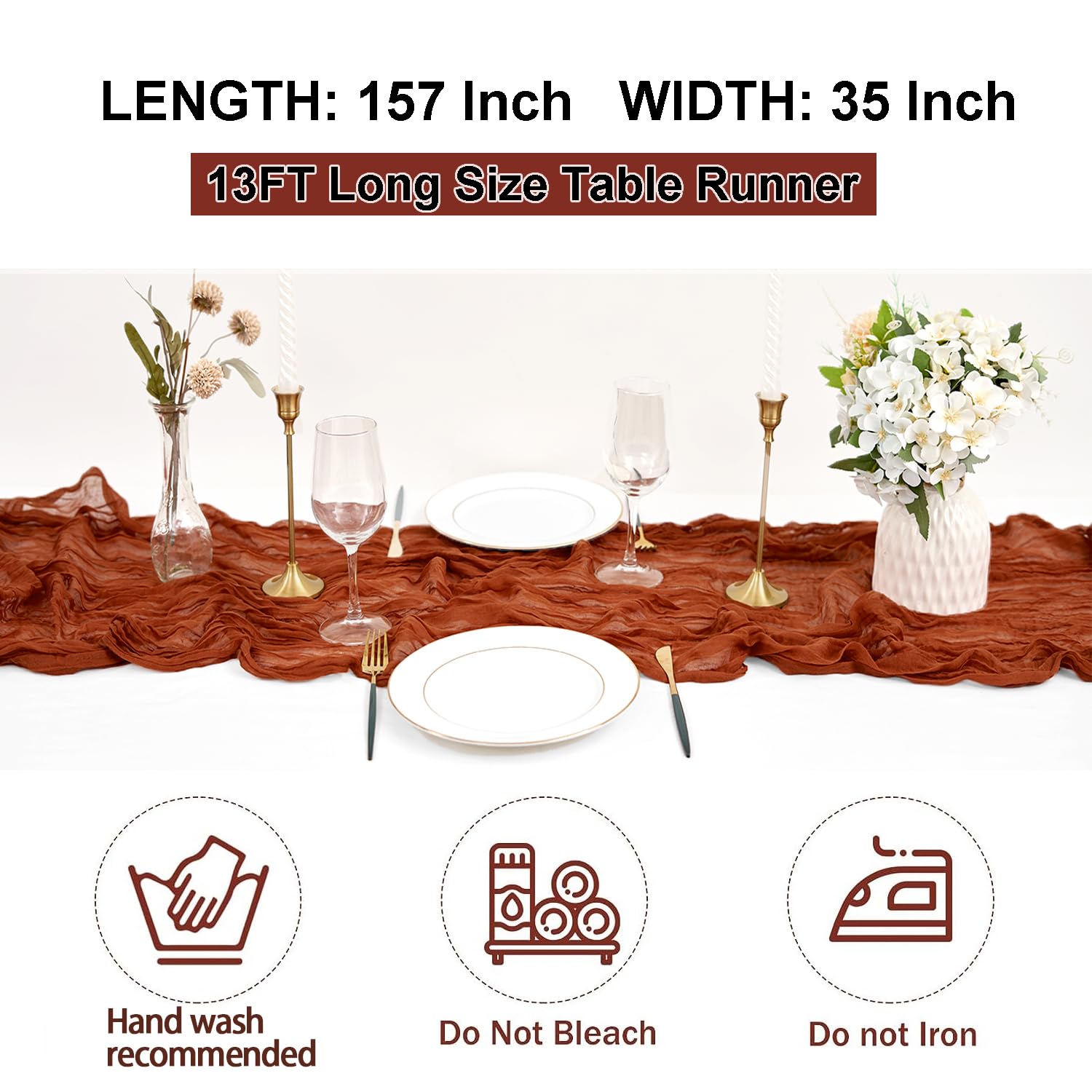 Sage Green Cheesecloth Table Runner, 10Ft Cheese Cloth Table Runner 6 Pack Gauze Table Runner Cheesecloth Fabric 35x120 Inch Boho Table Runner for Wedding Bridal Baby Shower Table Decorations