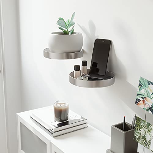 Umbra Perch Decorative Shelves, Set of 2, Nickel