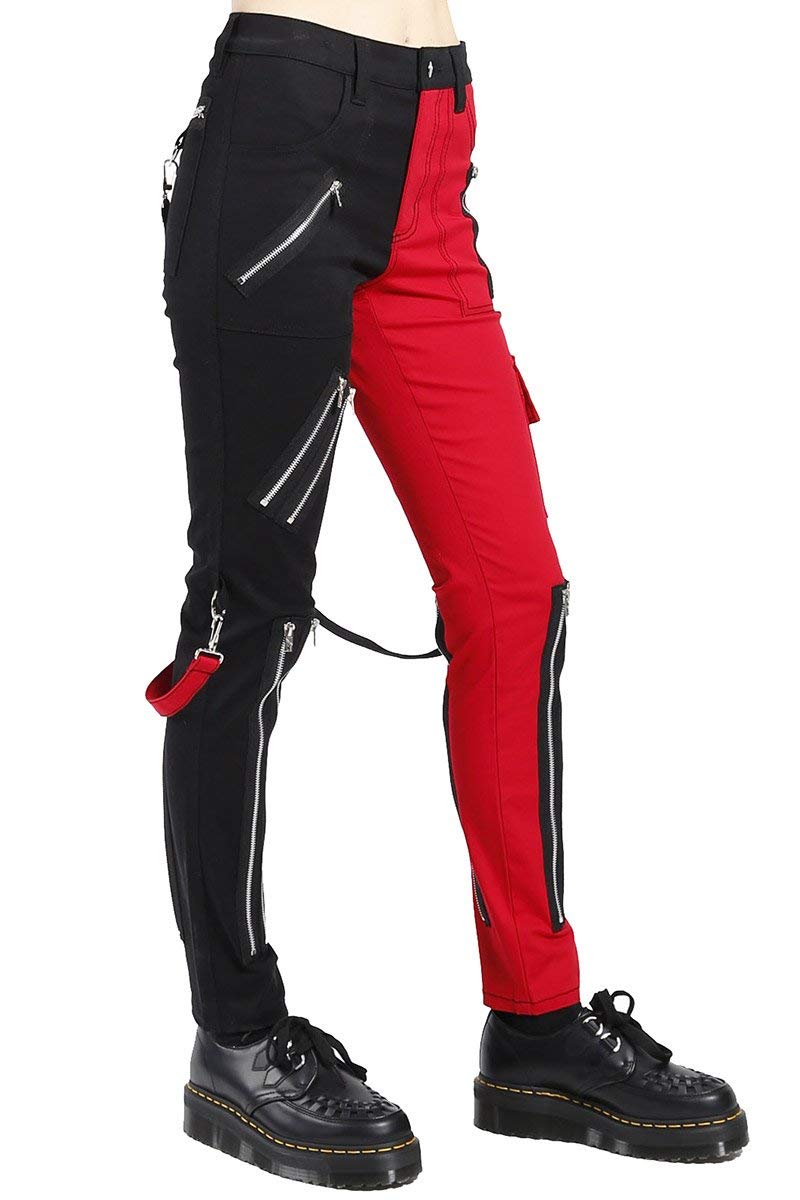 Tripp Ladies Split Leg Bondage Pants [Black/Red] 7/28