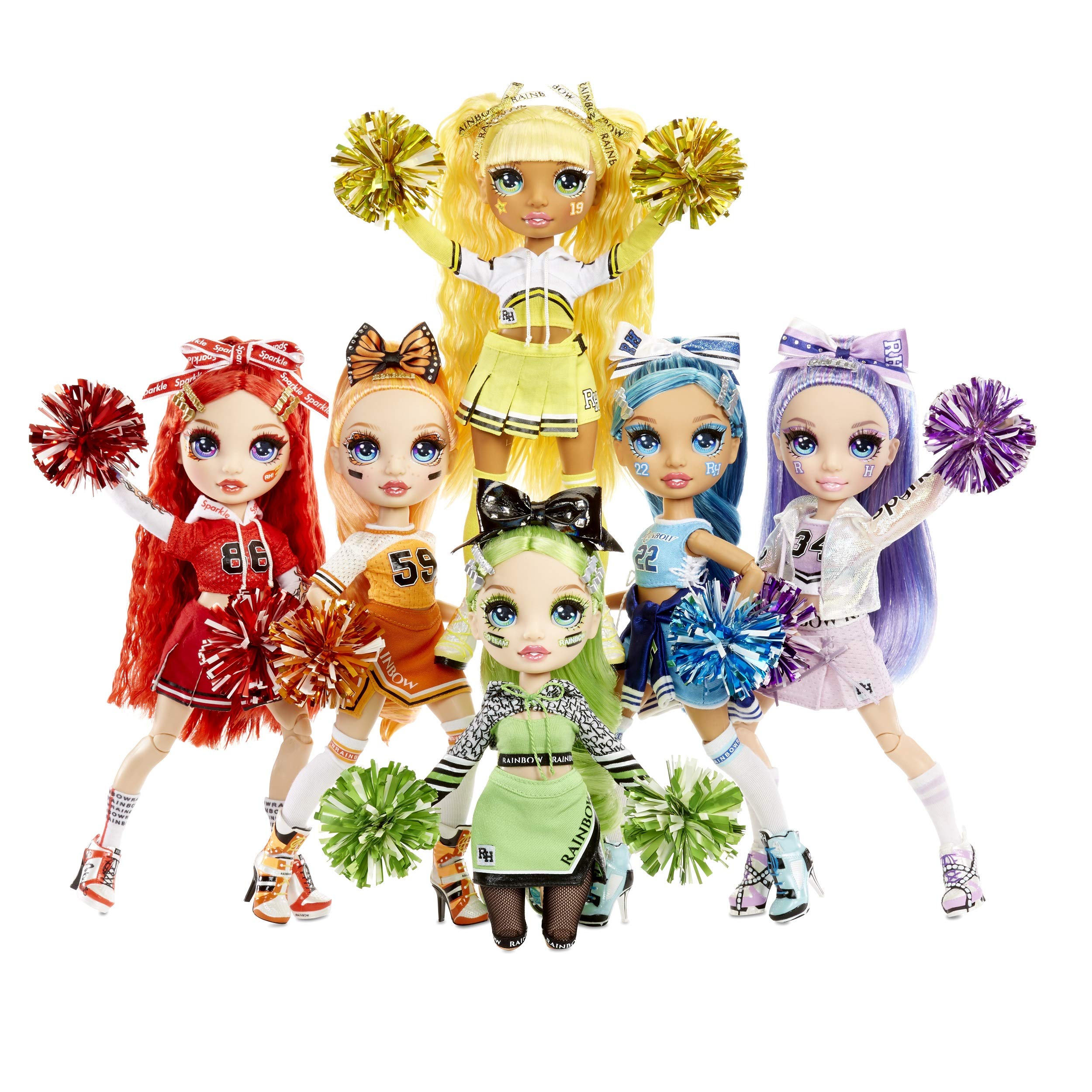 Rainbow High Cheer Ruby Anderson β Red Cheerleader Fashion Doll with 2 Pom Poms and Doll Accessories, Great Gift for Kids 6-12 Years Old