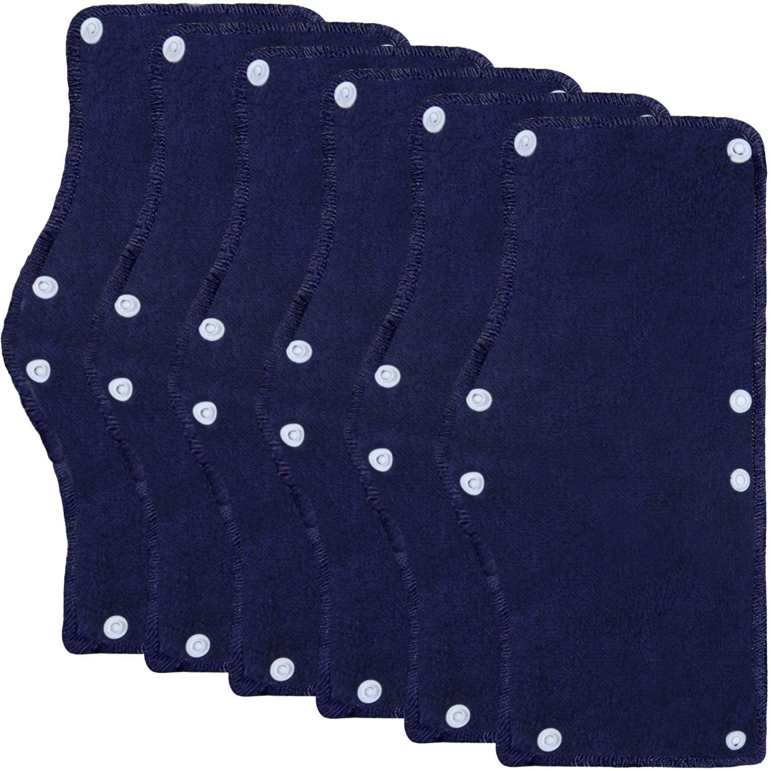 Ruisita 6 Pack Cotton Hard Hat Sweatband Reusable Terry Sweatband with Liner Snap Washable Hard Hat Accessories