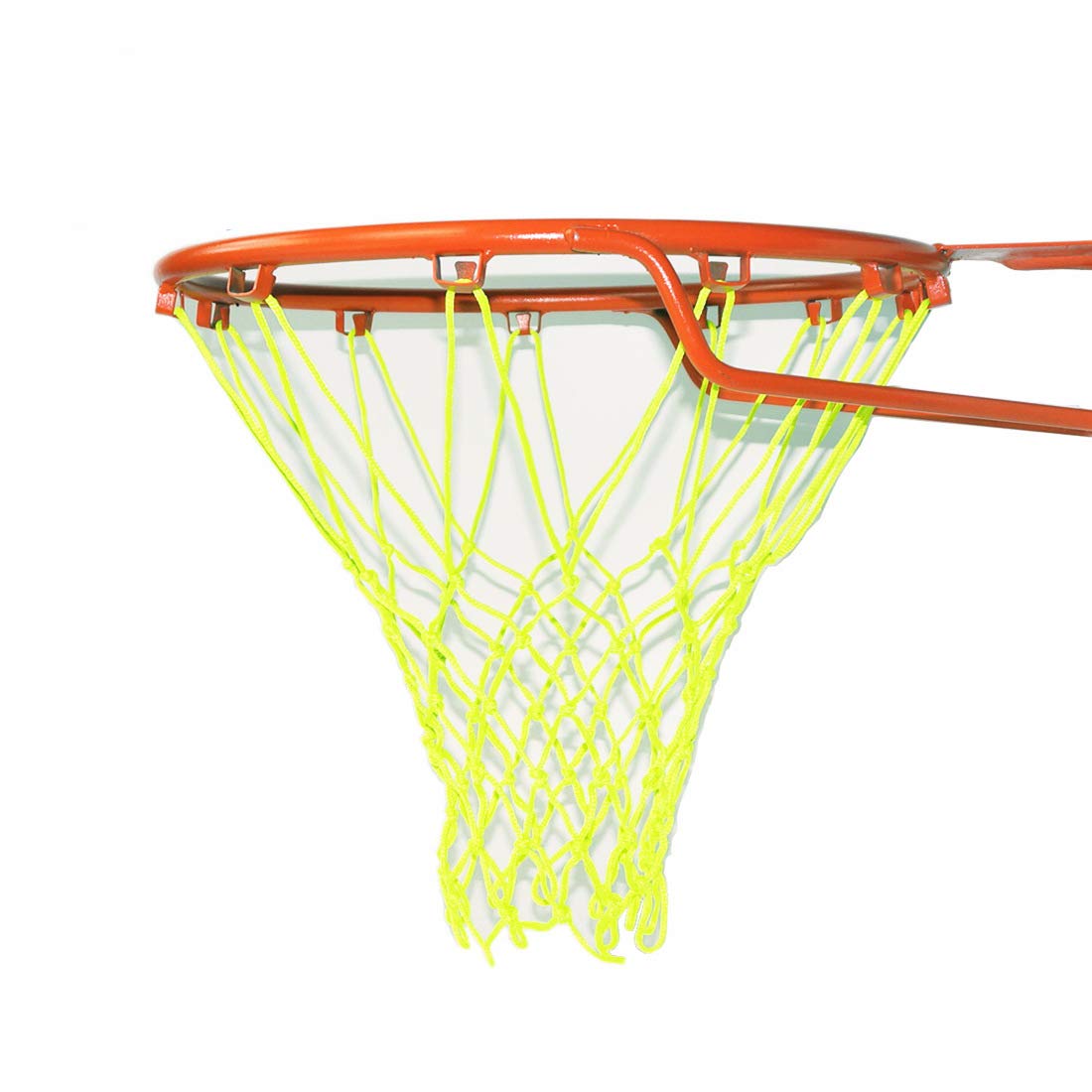 Self-Luminous Basketball net Nylon Luminescent Basketball Basket net Thickened Standard Size Indoor and Outdoor (Fluorescent Green)