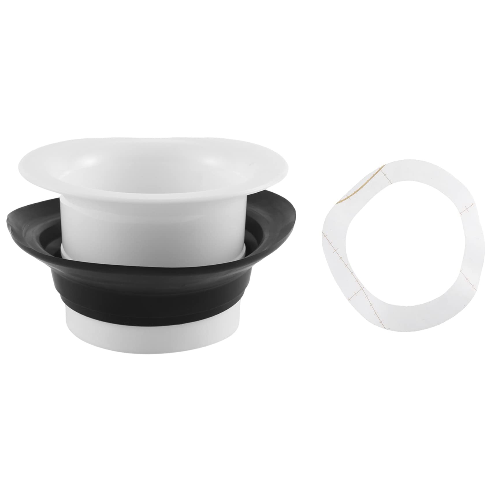 Yothfly Bass Drum Enhancer ABS Rubber Bass Drum Kick Enhancer with Black Port Hole Protector,Mic Hole Drum Head,White (500147201A1)