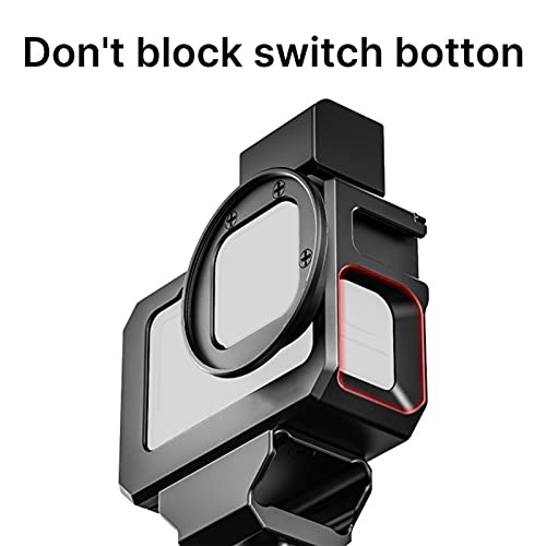 Velaurs 9‑4 Camera Cage Dual Cold Shoe, G9‑4 Action Camera Cage for GoPr 9 for Women Men