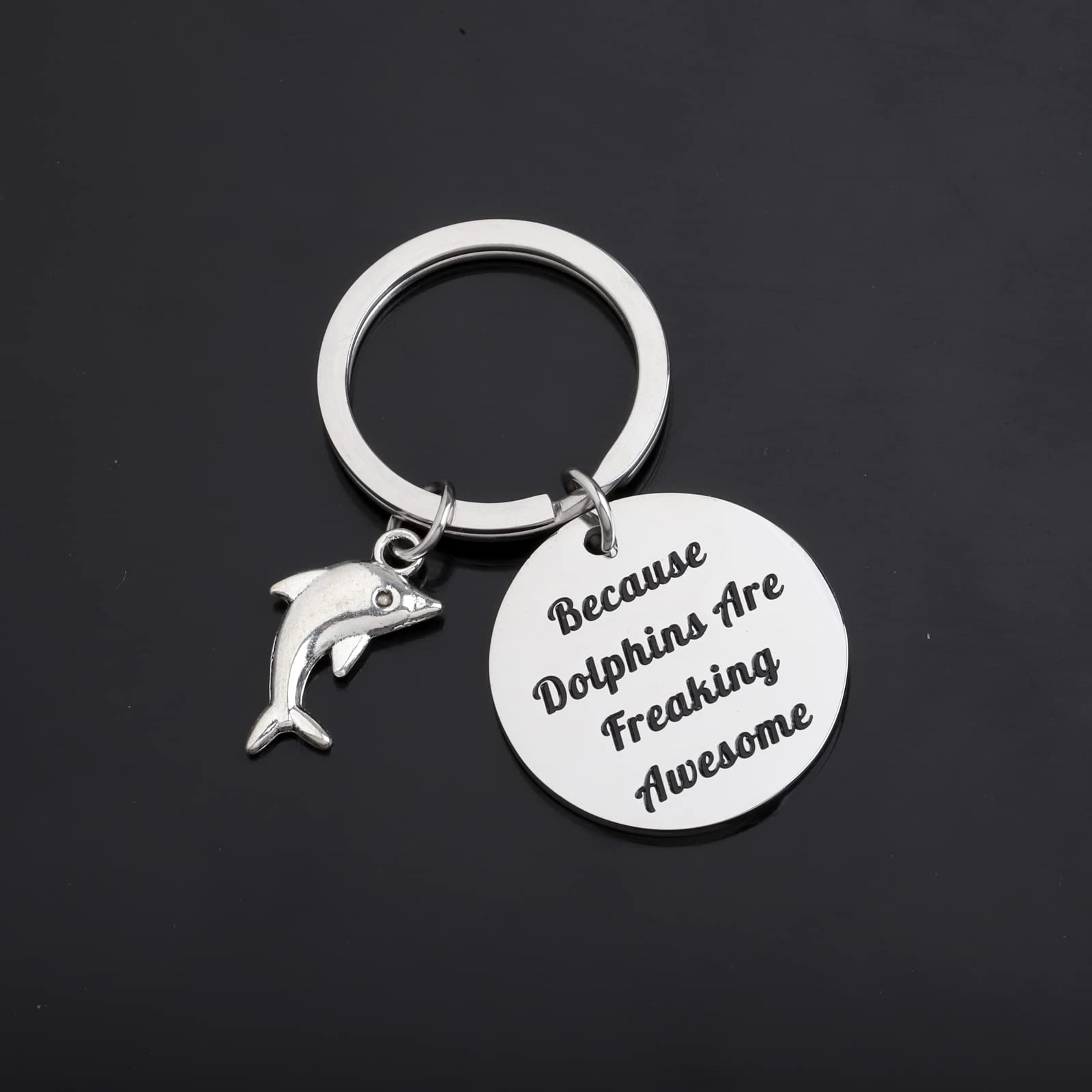 Zuo Bao Funny Dolphin Gifts Because Dolphins Are Freaking Awesome Keychian Dolphins Lover Gift for Women (Because Dolphins Are Freaking Awesome)