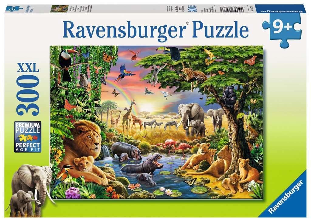 Ravensburger Evening at The Waterhole 300 Piece Jigsaw Puzzle for Kids โ Every Piece is Unique, Pieces Fit Together Perfectly