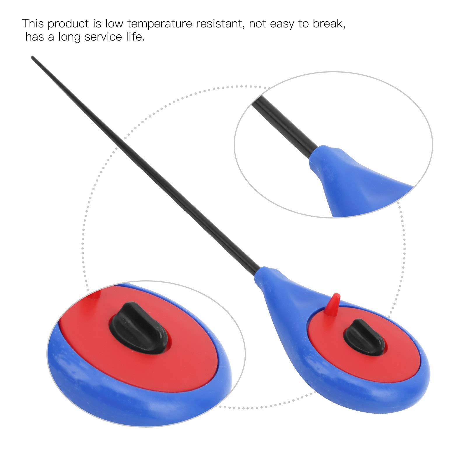 Yeuipea Fishing Pole Accessories Kit Rod, Mini Winter Ice Fishing Pole Accessories Kit Rod Tip Front Extension Section Fishing Tool(12cm)