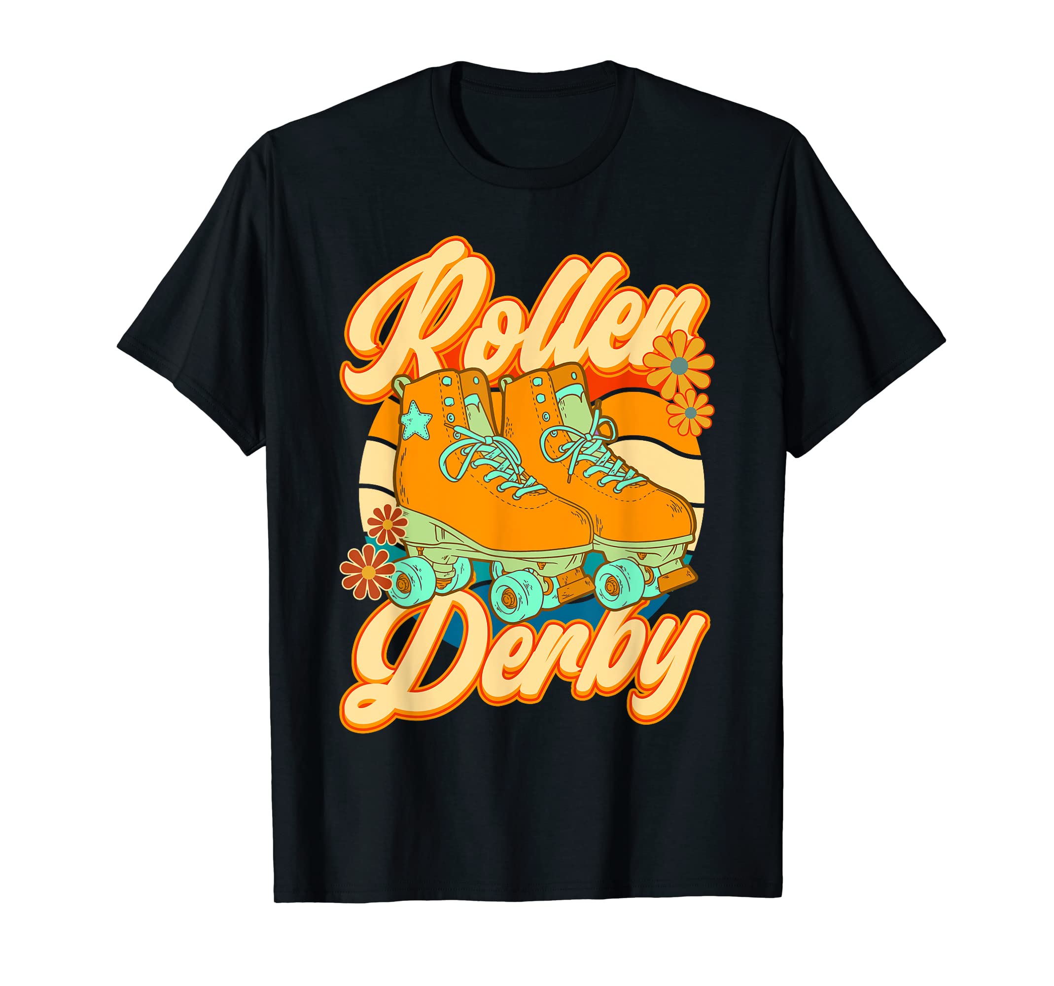 Roller Skating Roller Derby Skate Girl 70s Retro T-Shirt