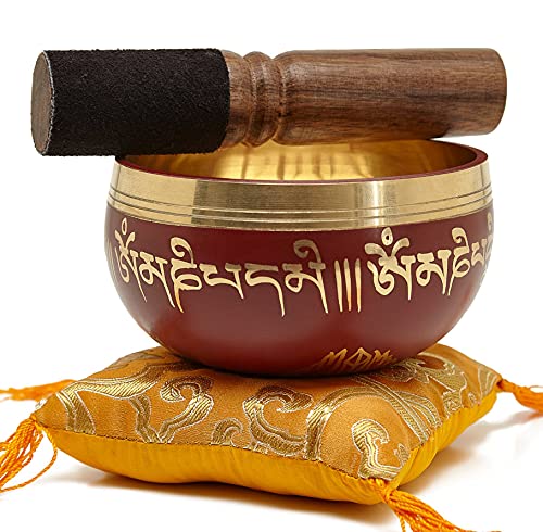 Tibetan sun singing bowl - Authentic handmade bowl for meditation sound chakra healing