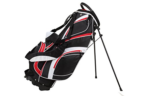 Precise S7 Tall Men’s (6'1" to 6'4") Right Handed Complete Golf Club Set, Include 460cc Driver, 3 Wood, 5 Wood, 24* Hybrid, 5-9 PW Irons, Sand Wedge, Putter, Deluxe Stand Bag & 4 Headcovers, Black/Red