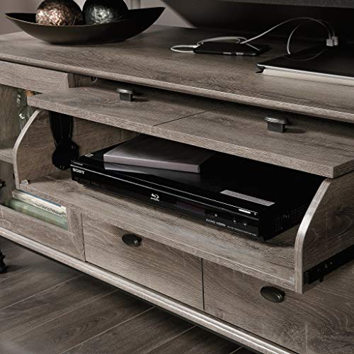 Sauder Canal Street Entertainment Credenza, For TV's up to 60", Northern Oak Finish