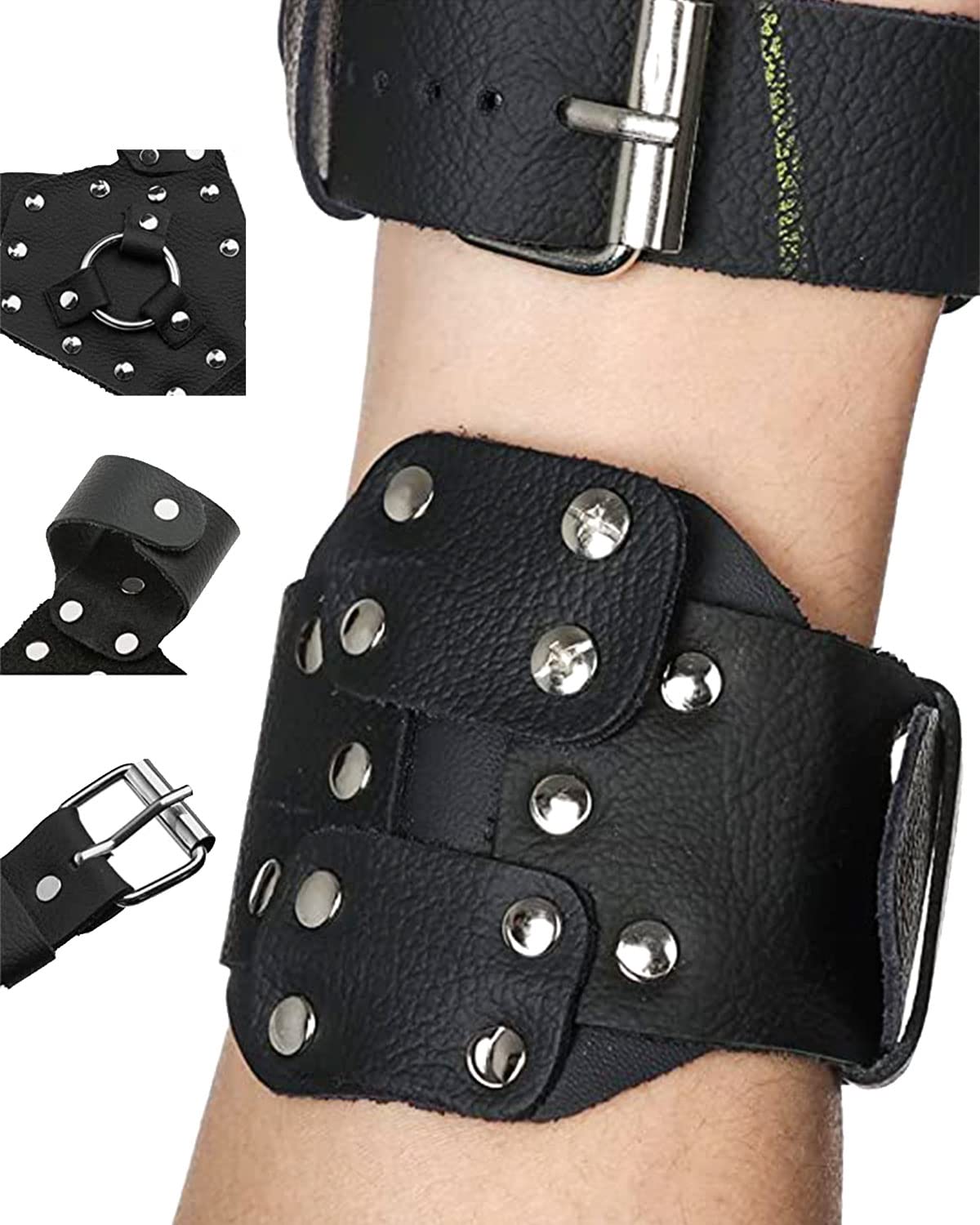 ZYW Protective Leather Bracelets, Durable arm guard tactical gloves, Archery Bow, Slingshot, Hand, Catapult, Protective Gloves, Outdoor Shooting, XX-Large