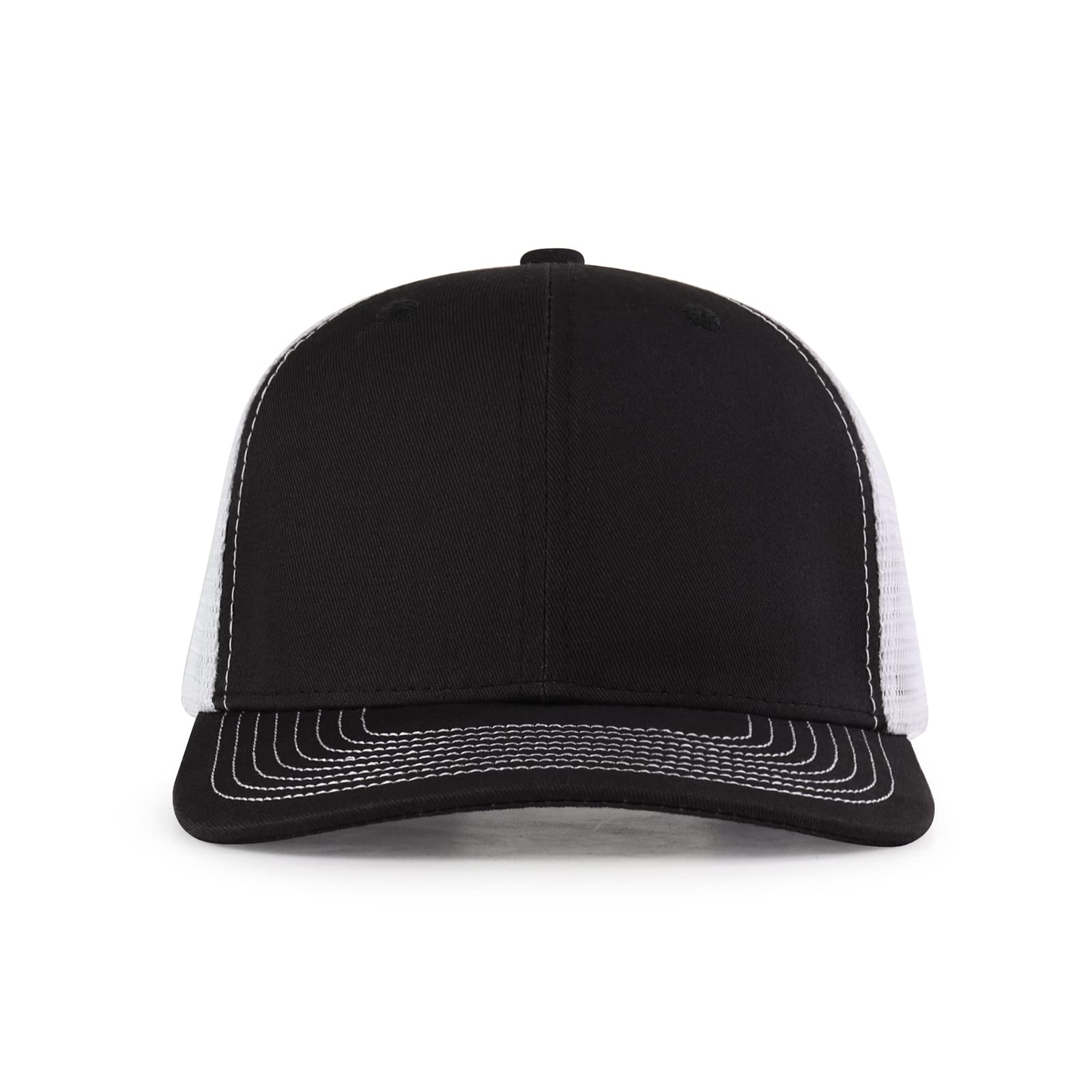 Zoxin 6 Pack Adjustable Snapback Summer Trucker Hats Blank Mesh Back Baseball Caps for Men Women (Black and White)