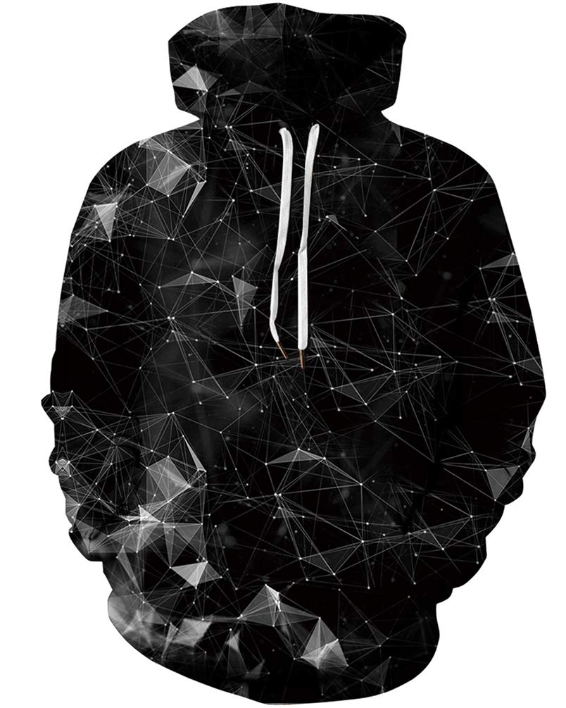 sanatty Unisex Hoodies 3D Print Galaxy Pullover Hooded Sweatshirt Hoodies with Big Pockets for Teen Men, Teen Boy, Women