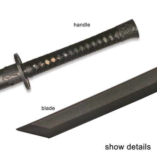 Sword fort Replica Swords - 39" Sasuke Sword Katana Anime Cosplay Sword Black