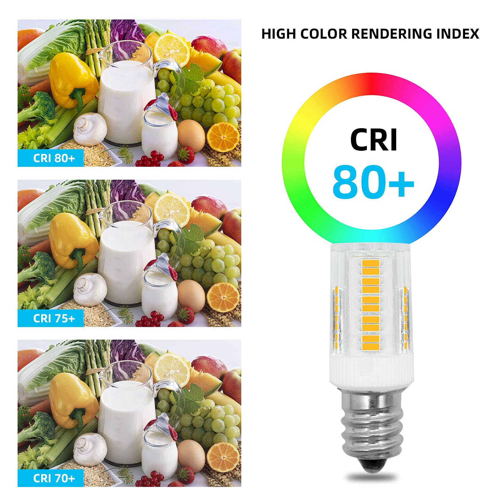TZHILAN E12 LED Light Bulb Dimmable 2.5 Watt Warm White 3000K 25W Equivalent 200Lumen T5 Edison Candelabra Base AC110V-130V for Home Lighting Chandelier Ceiling Fan Pack of 5