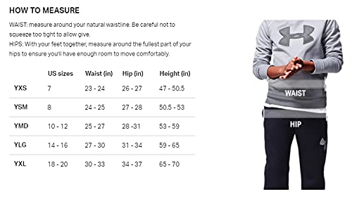 Under Armour boys Prototype 2.0 Logo Shorts , Black (003)/Pitch Gray , Youth Medium