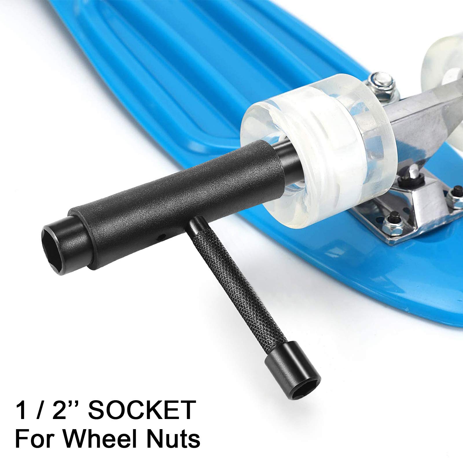 Skateboard Tool, T Skate Tool and Allen Key with Skateboard handware Accessories, Universal for Longboard Skateboard and More