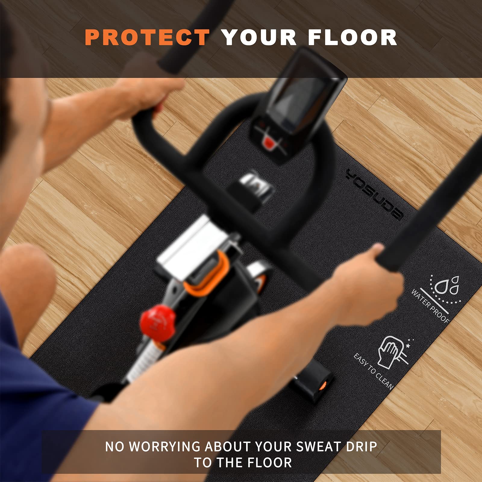 YOSUDA Exercise Bike Stationary Bike Trainer Floor Mat - for Exercise Equipments