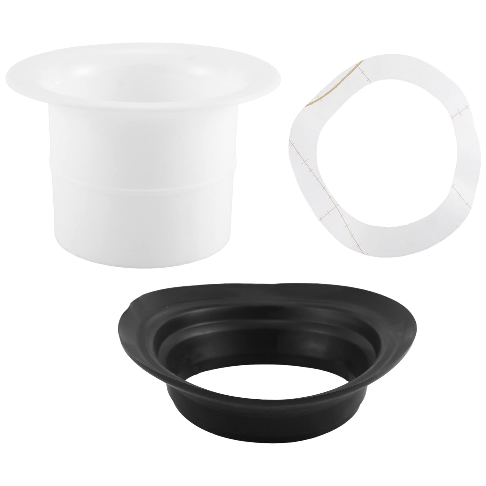 Yothfly Bass Drum Enhancer ABS Rubber Bass Drum Kick Enhancer with Black Port Hole Protector,Mic Hole Drum Head,White (500147201A1)