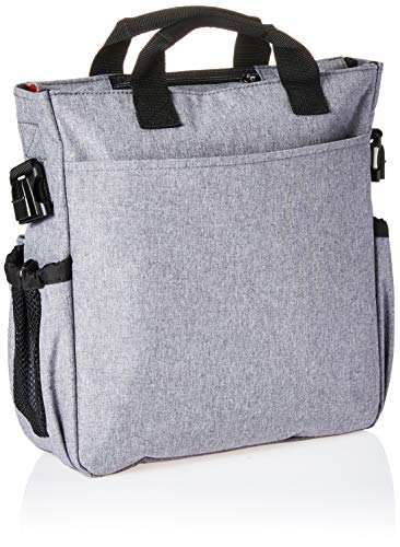 Skip Hop Messenger Diaper Bag with Matching Changing Pad, Duo Signature, Heather Grey
